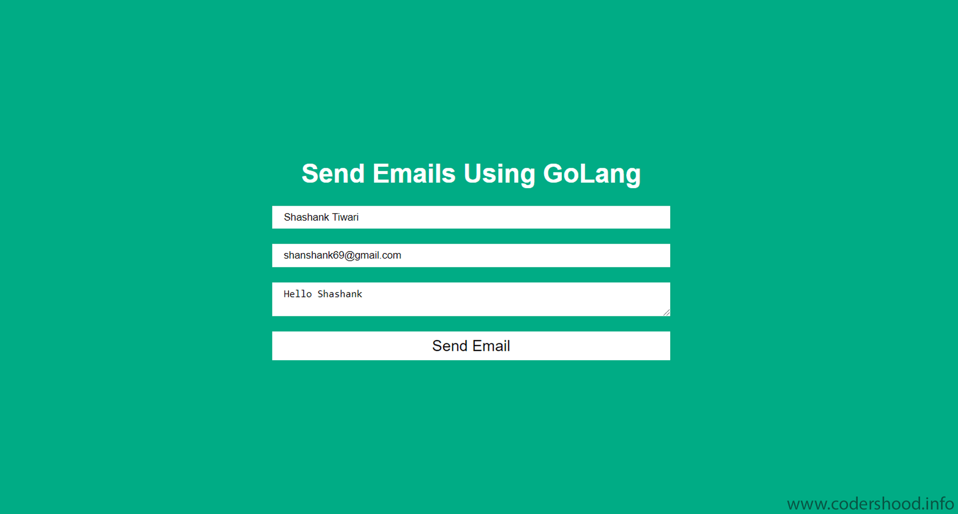 How To Send E mail Using GoLang Codershood how-to-send-e-mail-using-golang-codershood